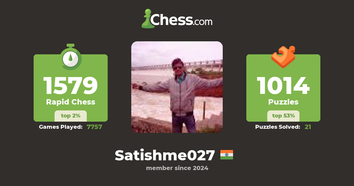 Satish G (Satishme027) - Chess Profile - Chess.com