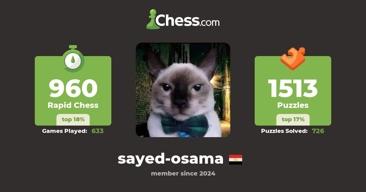 Sayed Osama (sayed-osama) - Chess Profile - Chess.com