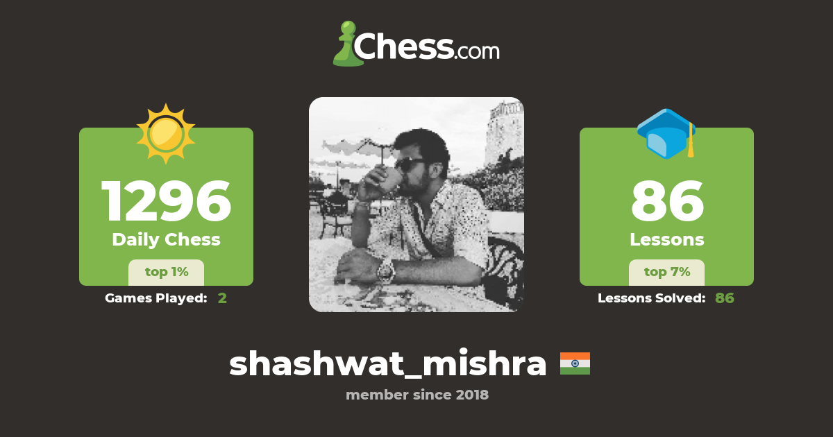 Shashwat Mishra (shashwat_mishra) - Chess Profile - Chess.com