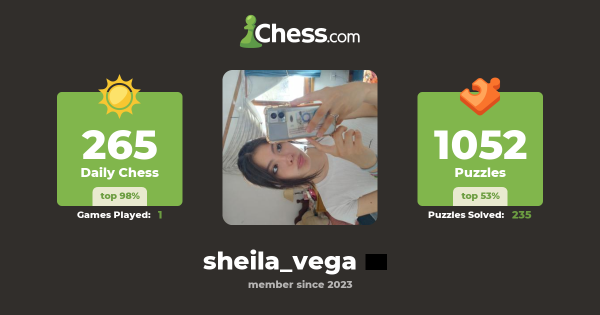 Sheila Vega (sheila_vega) - Chess Profile - Chess.com
