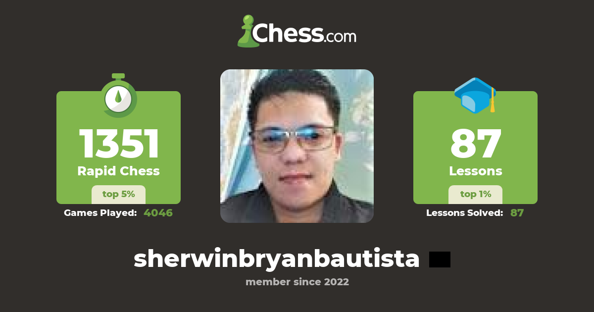 SHERWIN BRYAN BAUTISTA (sherwinbryanbautista) - Chess Profile - Chess.com
