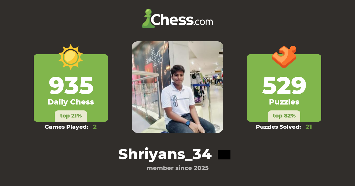 Shriyans (Shriyans_34) - Chess Profile - Chess.com