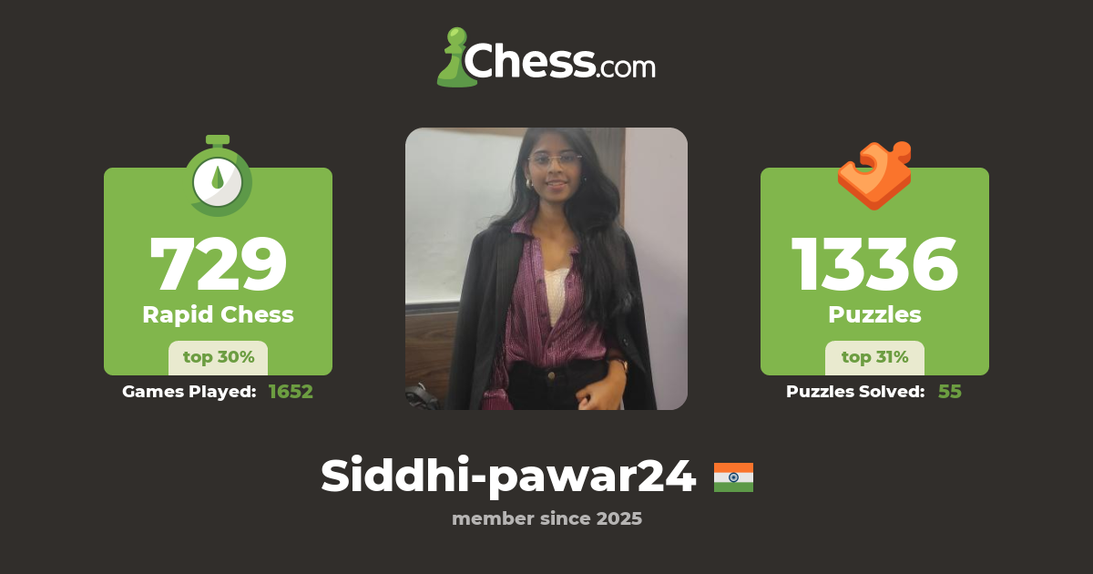 Siddhi-pawar24 - Chess Profile - Chess.com