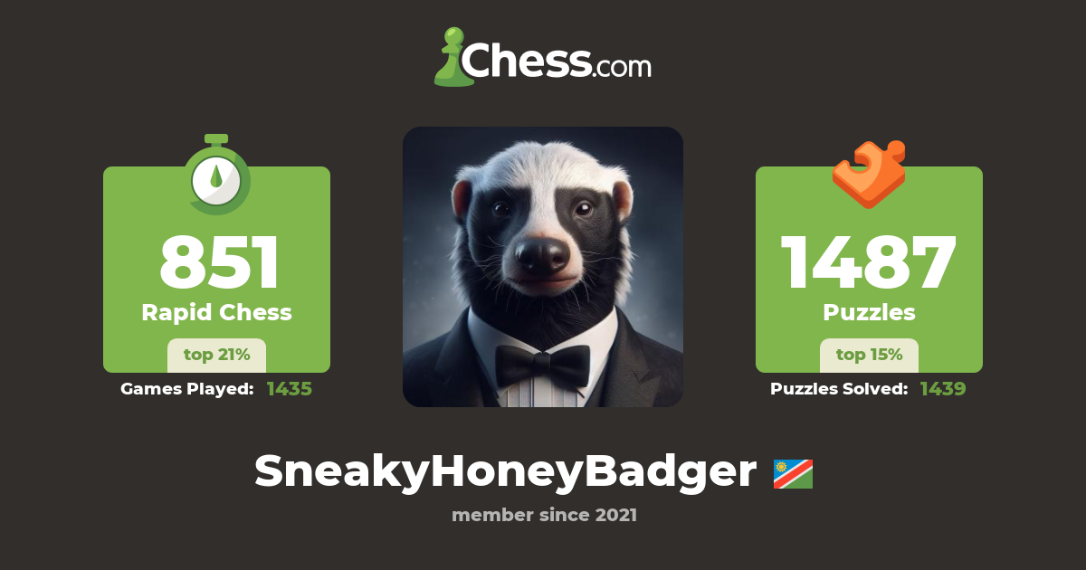 Honey Badger (SneakyHoneyBadger) - Chess Profile - Chess.com