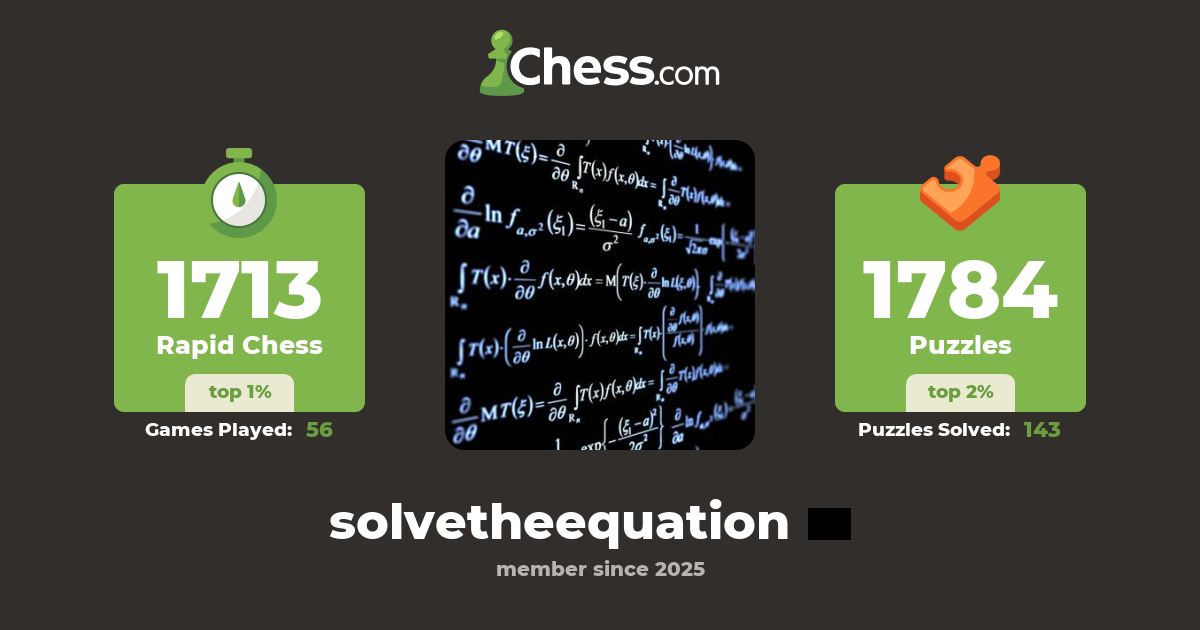 solvetheequation - Chess Profile - Chess.com