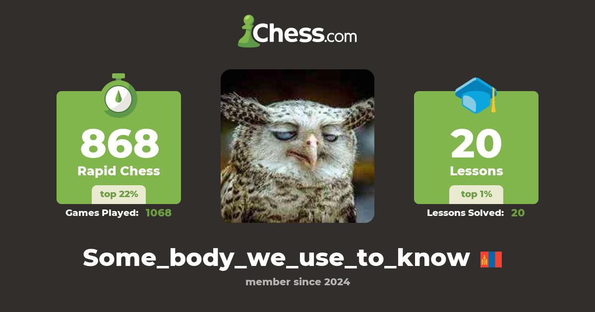 Telmuun Ds (Some_body_we_use_to_know) - Chess Profile - Chess.com