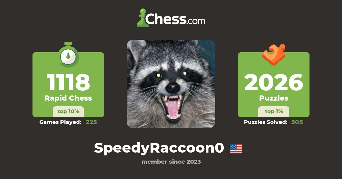 Speedy Raccoon (SpeedyRaccoon0) - Chess Profile - Chess.com