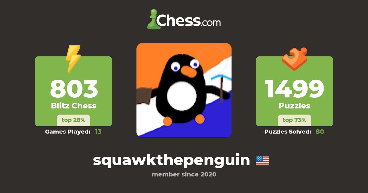 Squawk the Penguin (squawkthepenguin) - Chess Profile - Chess.com
