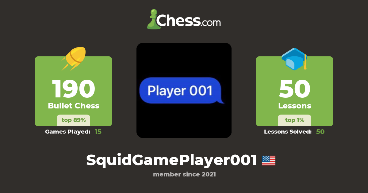 Player 001 (SquidGamePlayer001) - Chess Profile - Chess.com
