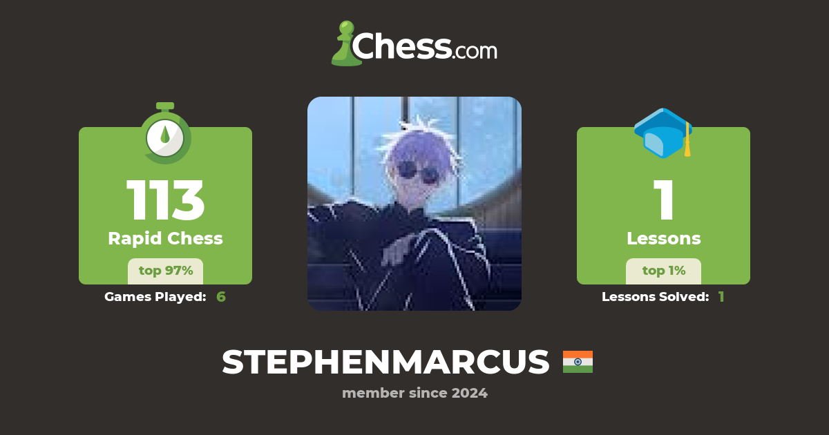 Stephen (STEPHENMARCUS) - Chess Profile - Chess.com