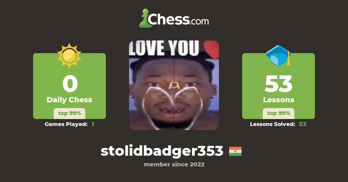 Stolidbadger 353 (stolidbadger353) - Chess Profile - Chess.com