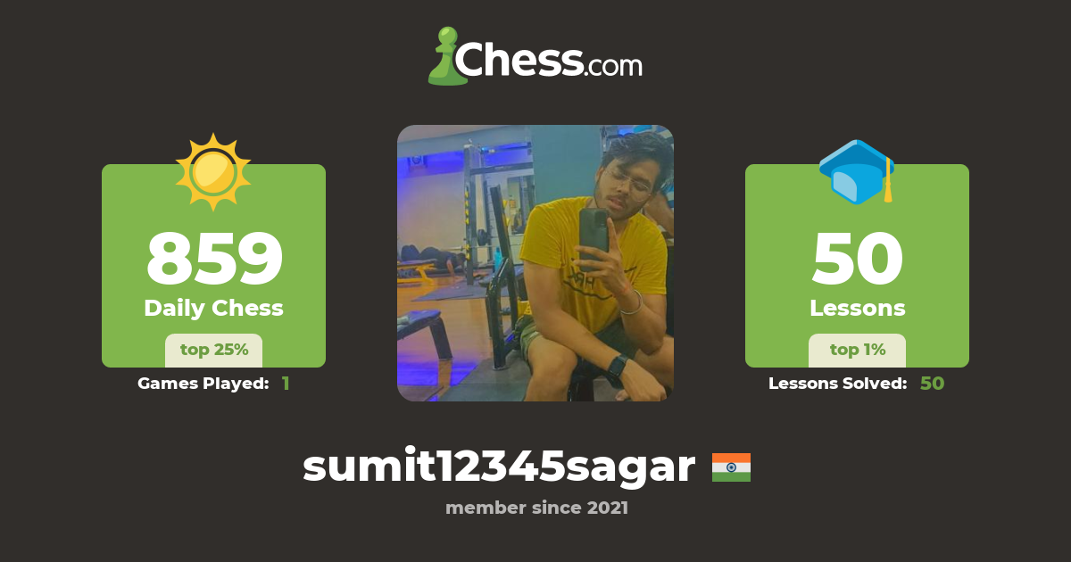 SUMIT SAGAR (sumit12345sagar) - Chess Profile - Chess.com