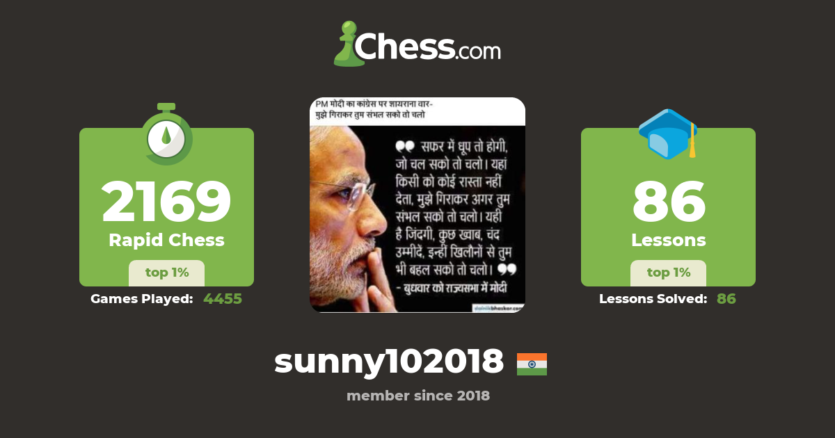 Soni Kumar (sunny102018) - Chess Profile - Chess.com