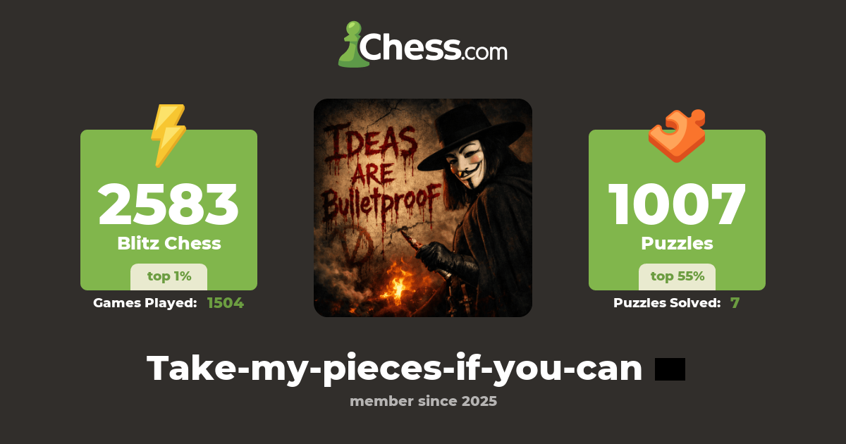 Take-my-pieces-if-you-can - Chess Profile - Chess.com