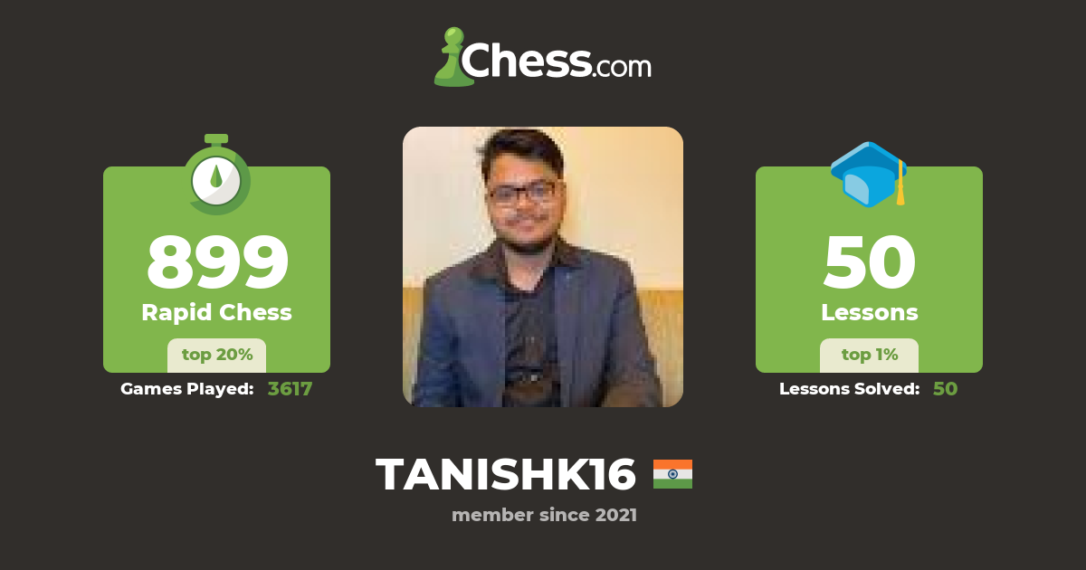 Tanishk Pandey (TANISHK16) - Chess Profile - Chess.com