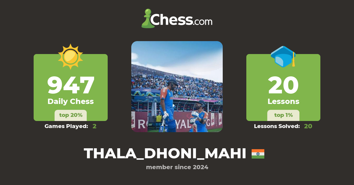 THALA_DHONI_MAHI - Chess Profile - Chess.com