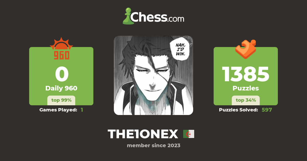 Youcef (THE1ONEX) - Chess Profile - Chess.com