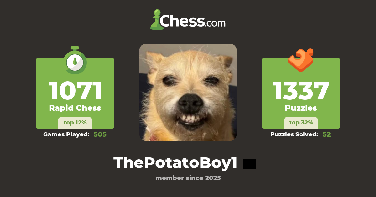 Potato Boy (ThePotatoBoy1) - Chess Profile - Chess.com