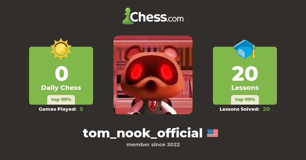 tom nook (tom_nook_official) - Chess Profile - Chess.com
