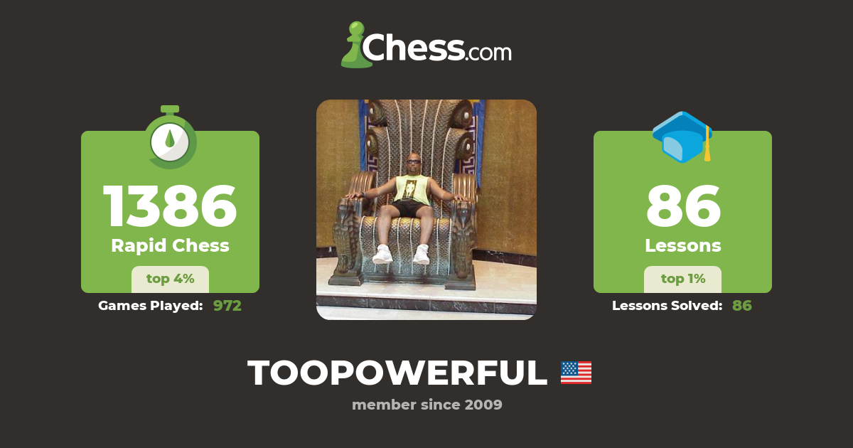 Too Powerful (TOOPOWERFUL) - Chess Profile - Chess.com