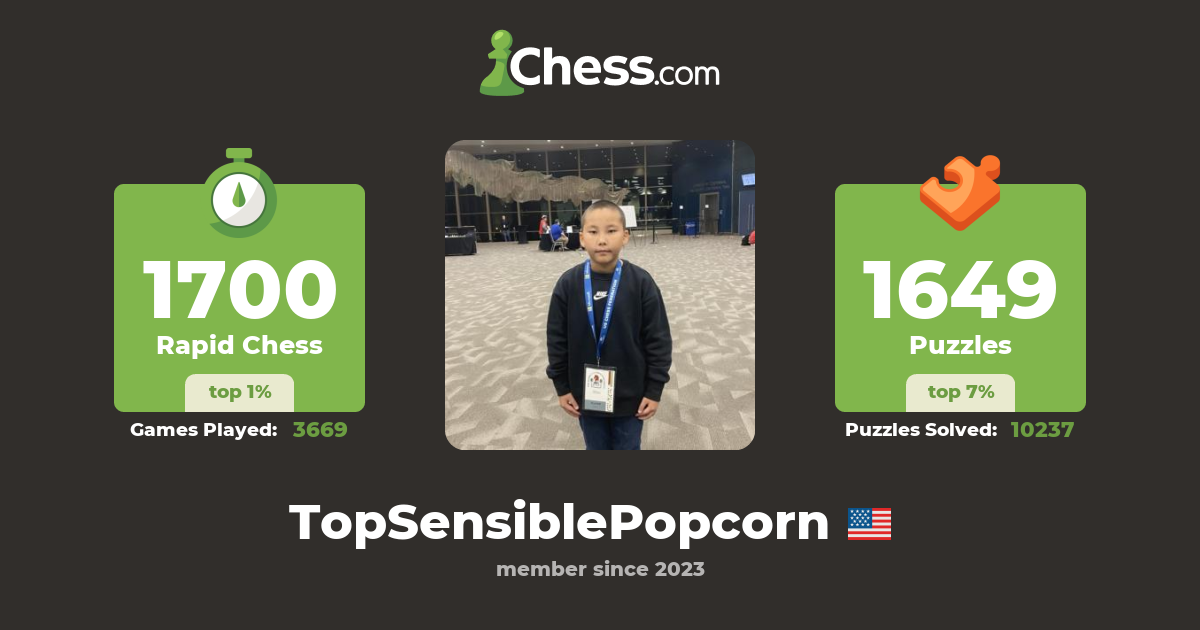 TopSensiblePopcorn - Chess Profile - Chess.com