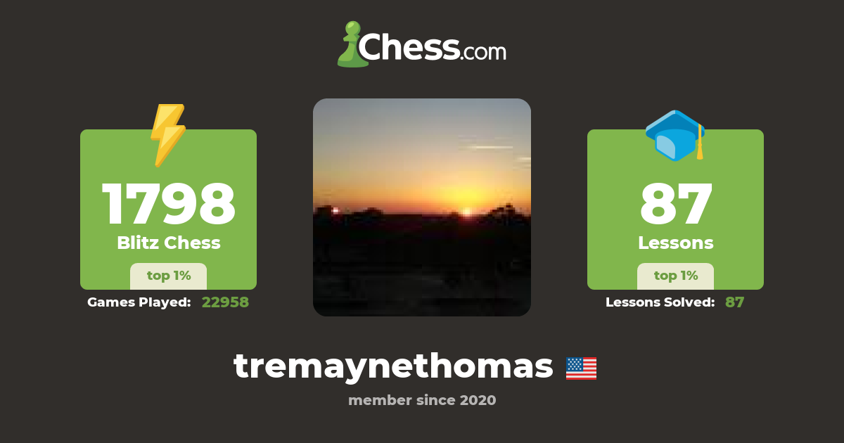 Tremayne Thomas (tremaynethomas) - Chess Profile - Chess.com