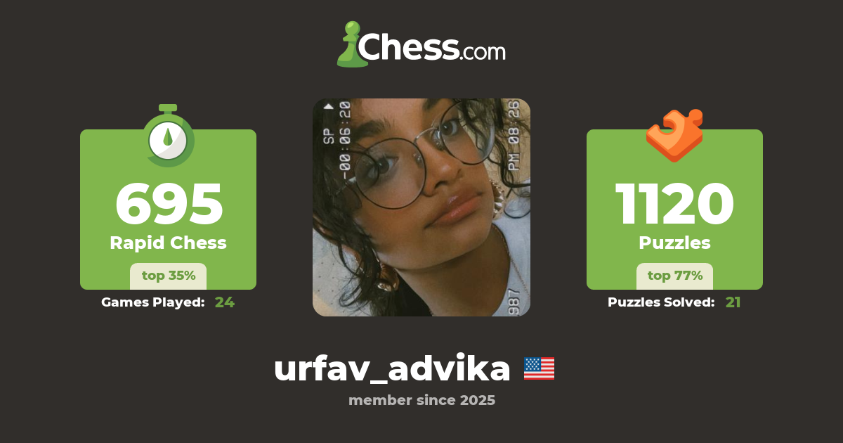 🌚 Advikaaa 🌚 🤫 (urfav_advika) - Chess Profile - Chess.com