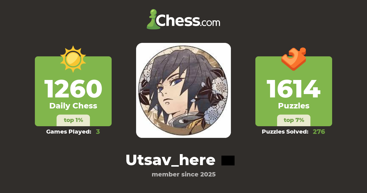 Utsav Here Chess Profile Chess