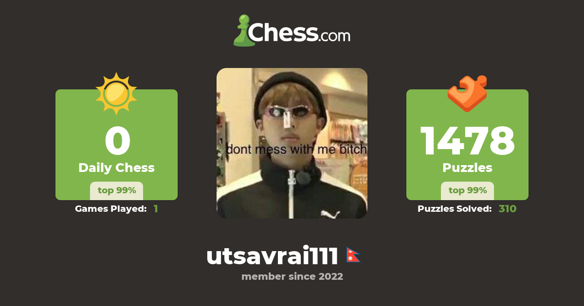 Utsav Rai (utsavrai111) - Chess Profile - Chess.com