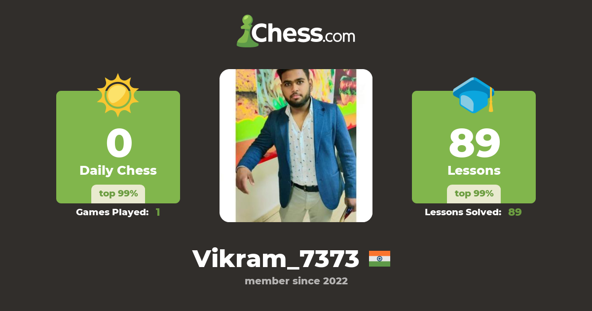Vikramaditya (Vikram_7373) - Chess Profile - Chess.com