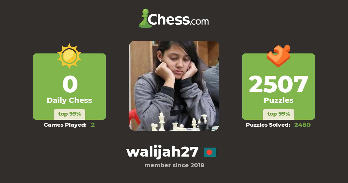 WCM Walijah Ahmed (walijah27) - Chess Profile - Chess.com