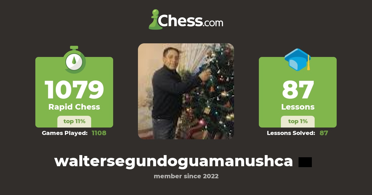 WALTER SEGUNDO GUAMAN USHCA (waltersegundoguamanushca) - Chess Profile - Chess.com