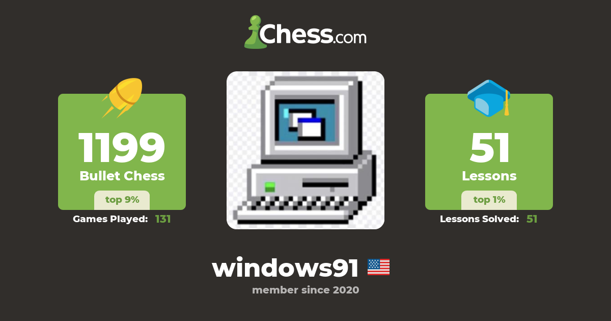 FCKGW-RHQQ2-YXRKT-8TG6W-2B7Q8 (windows91) - Chess Profile - Chess.com