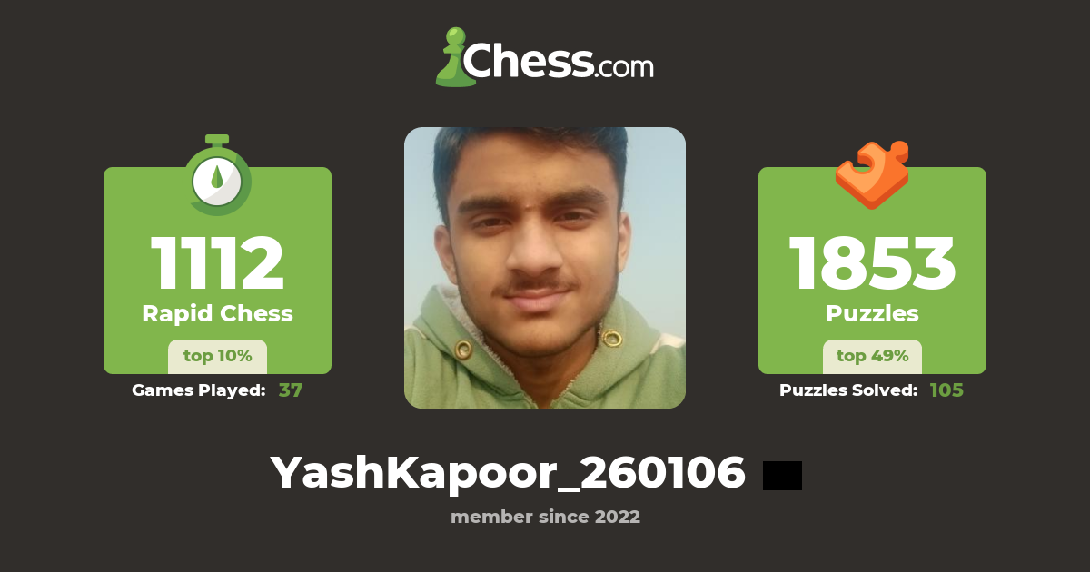 Yash kapoor (YashKapoor_260106) - Chess Profile - Chess.com