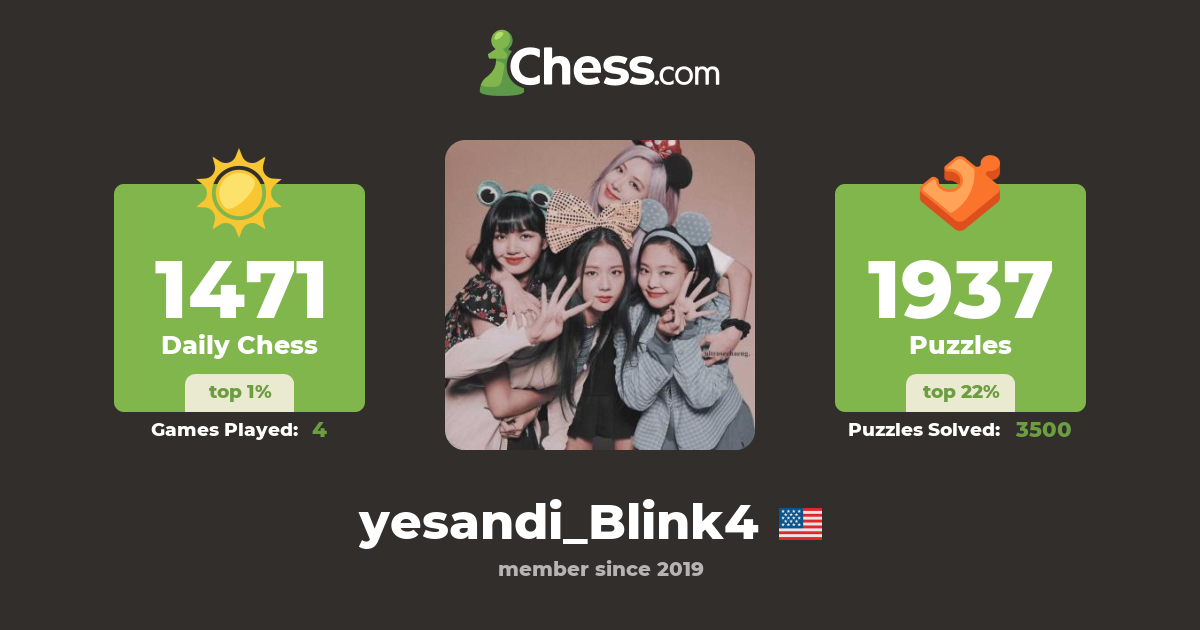 𝕭𝖑𝖆𝖈𝖐𝖕𝖎𝖓𝖐 𝖎𝖓 𝖞𝖔𝖚𝖗 𝖆𝖗𝖊𝖆 🩷🖤 (yesandi_Blink4) - Chess Profile - Chess.com