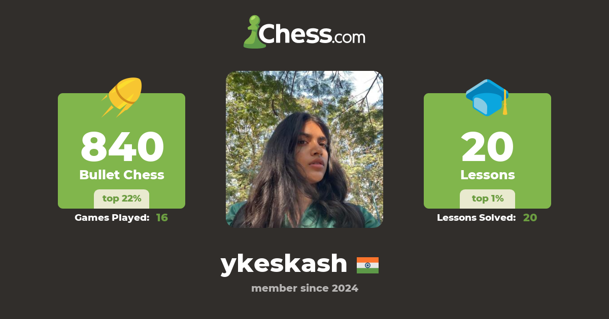 Kashish (ykeskash) - Chess Profile - Chess.com