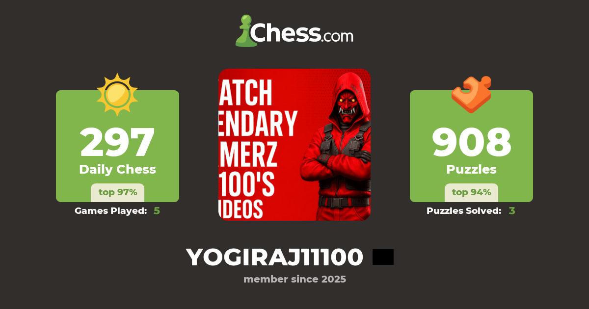 LEGENDARY GAMERZ (YOGIRAJ11100) - Chess Profile - Chess.com