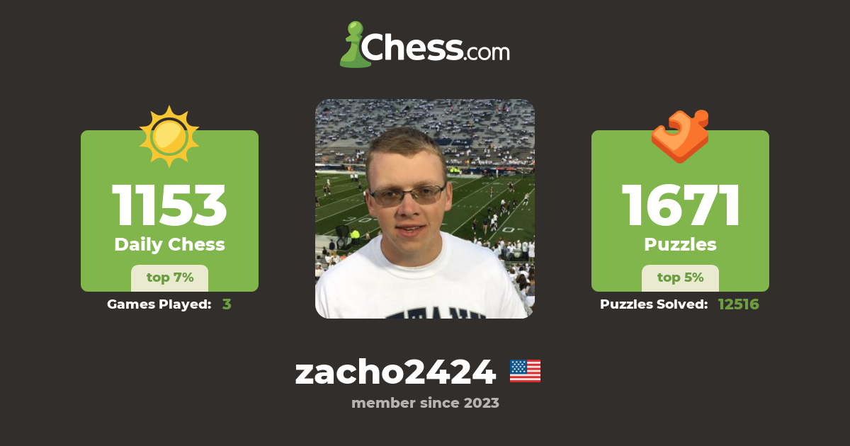 Zach Oleary (zacho2424) - Chess Profile - Chess.com