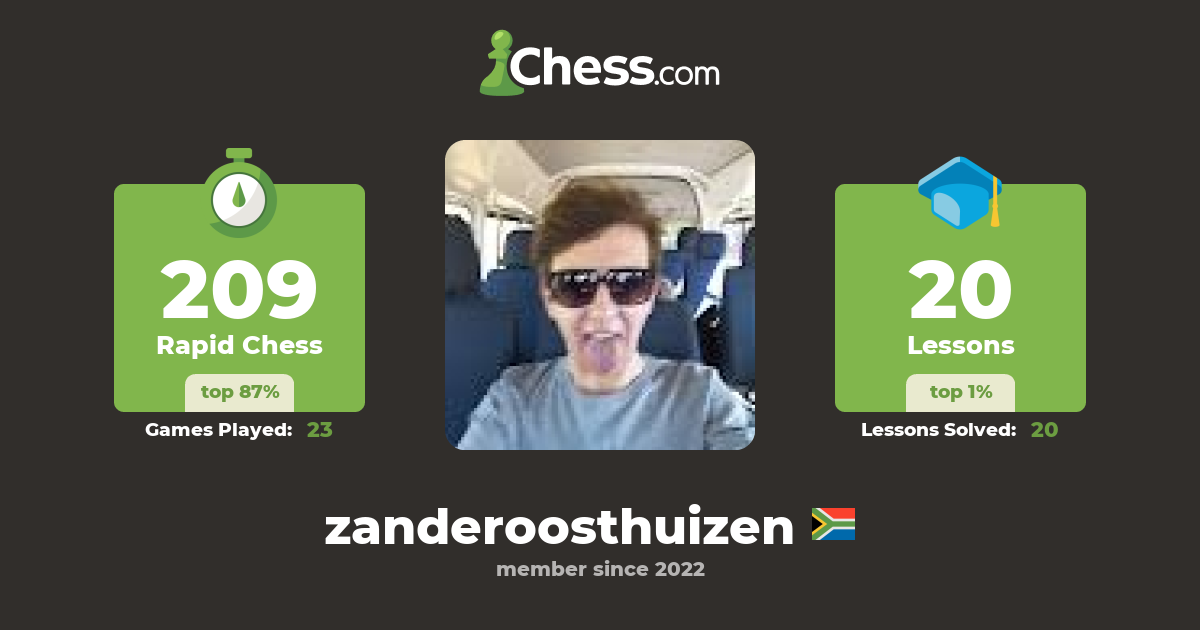 Zander Oosthuizen (zanderoosthuizen) - Chess Profile - Chess.com