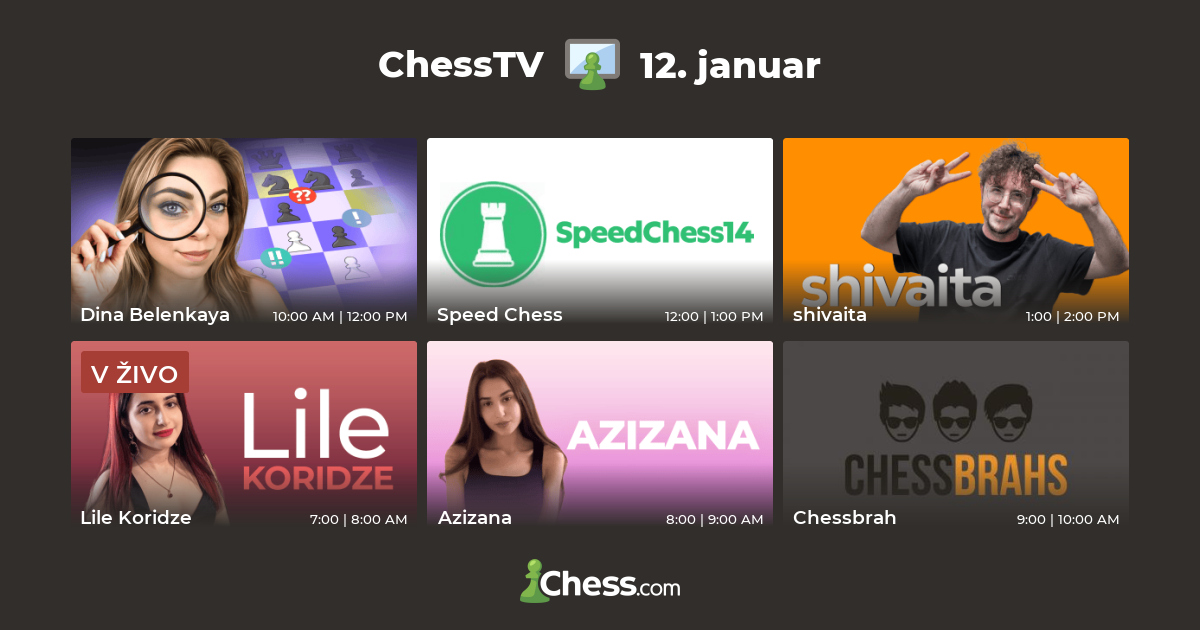 ChessTV - šahovski prenosi in predvajanja - Chess.com