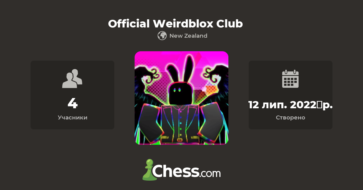 Official Weirdblox Club - Шаховий Клуб - Chess.com