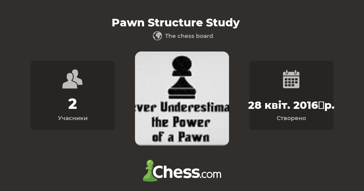 Pawn Structure Study - Шаховий Клуб - Chess.com