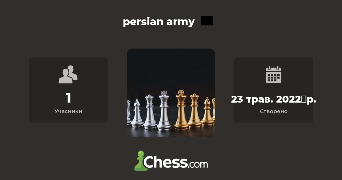 persian army - Шаховий Клуб - Chess.com