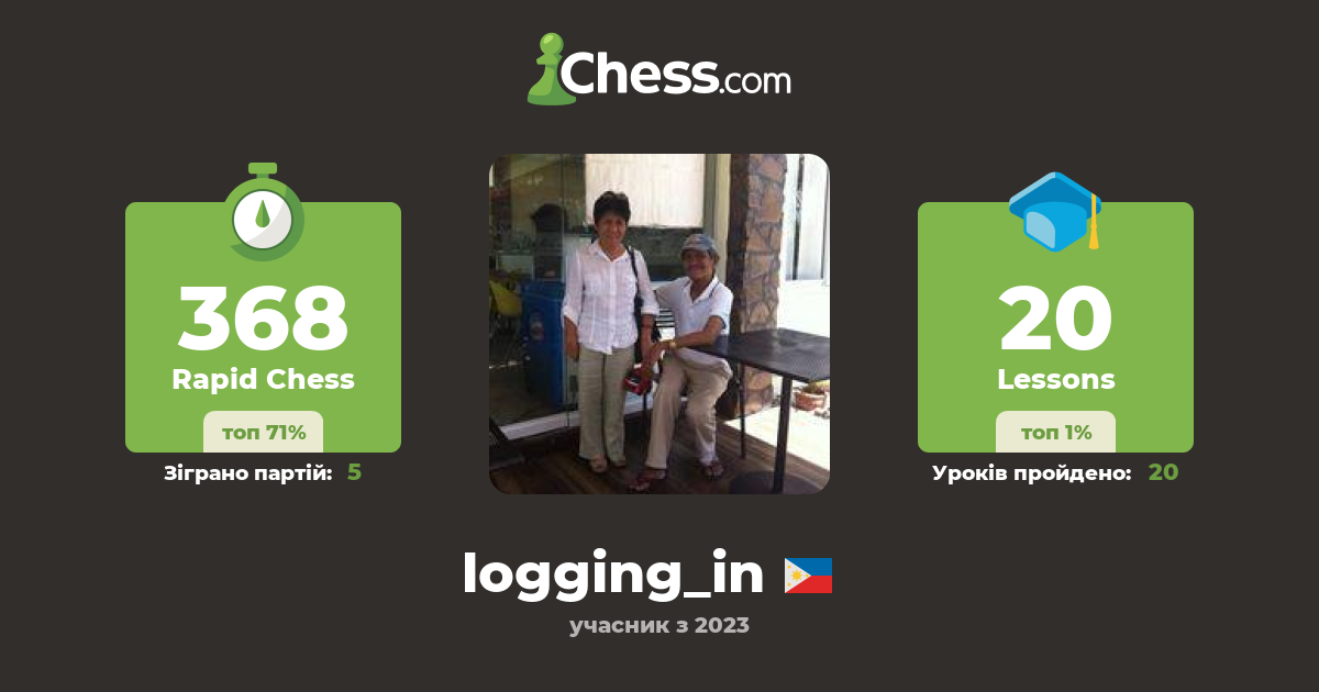 logging_in - Профіль шахіста - Chess.com