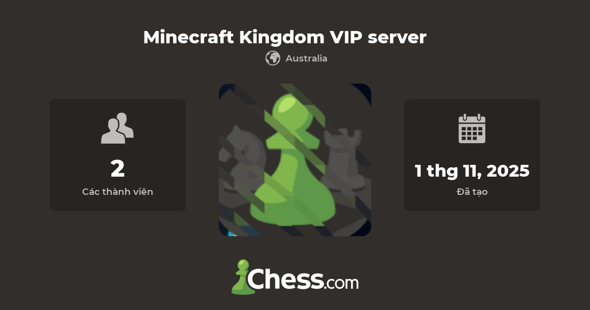 Minecraft Kingdom VIP server - Câu lạc bộ cờ vua - Chess.com