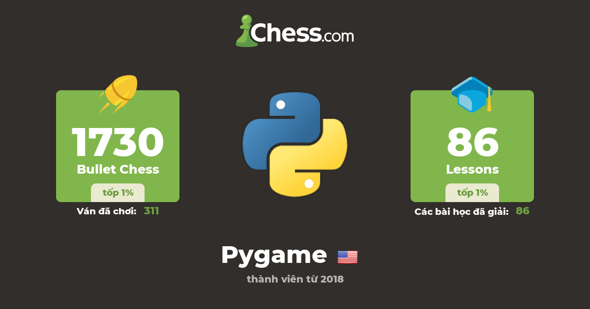 Python Coder Pygame Hồ Sơ Kỳ Thủ
